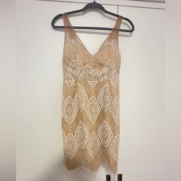 Lulus | Dresses | Lulus Sheer Lace Dress With Nude Underlay | Poshmark